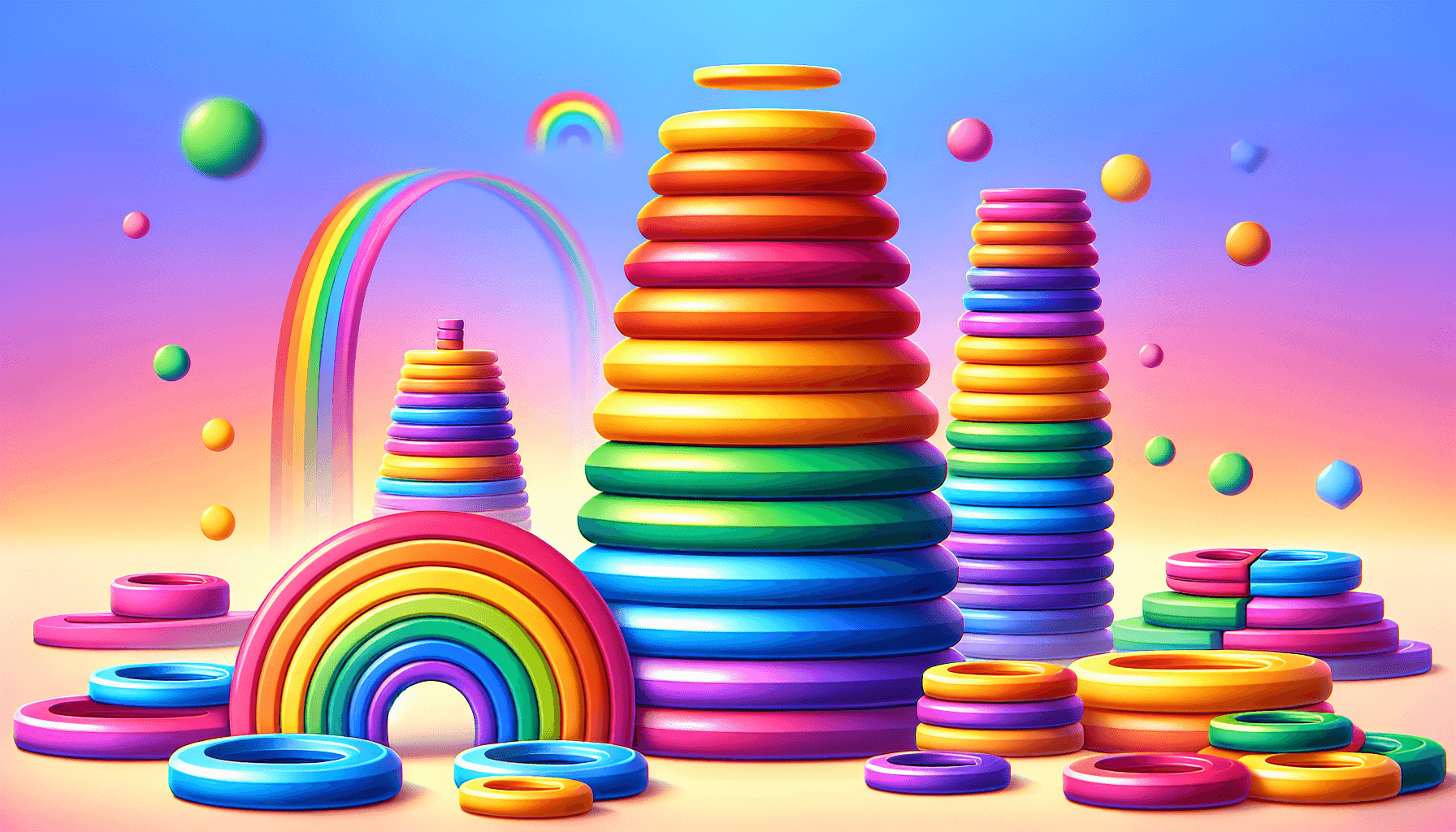 Play Rainbow Stacker | Upit