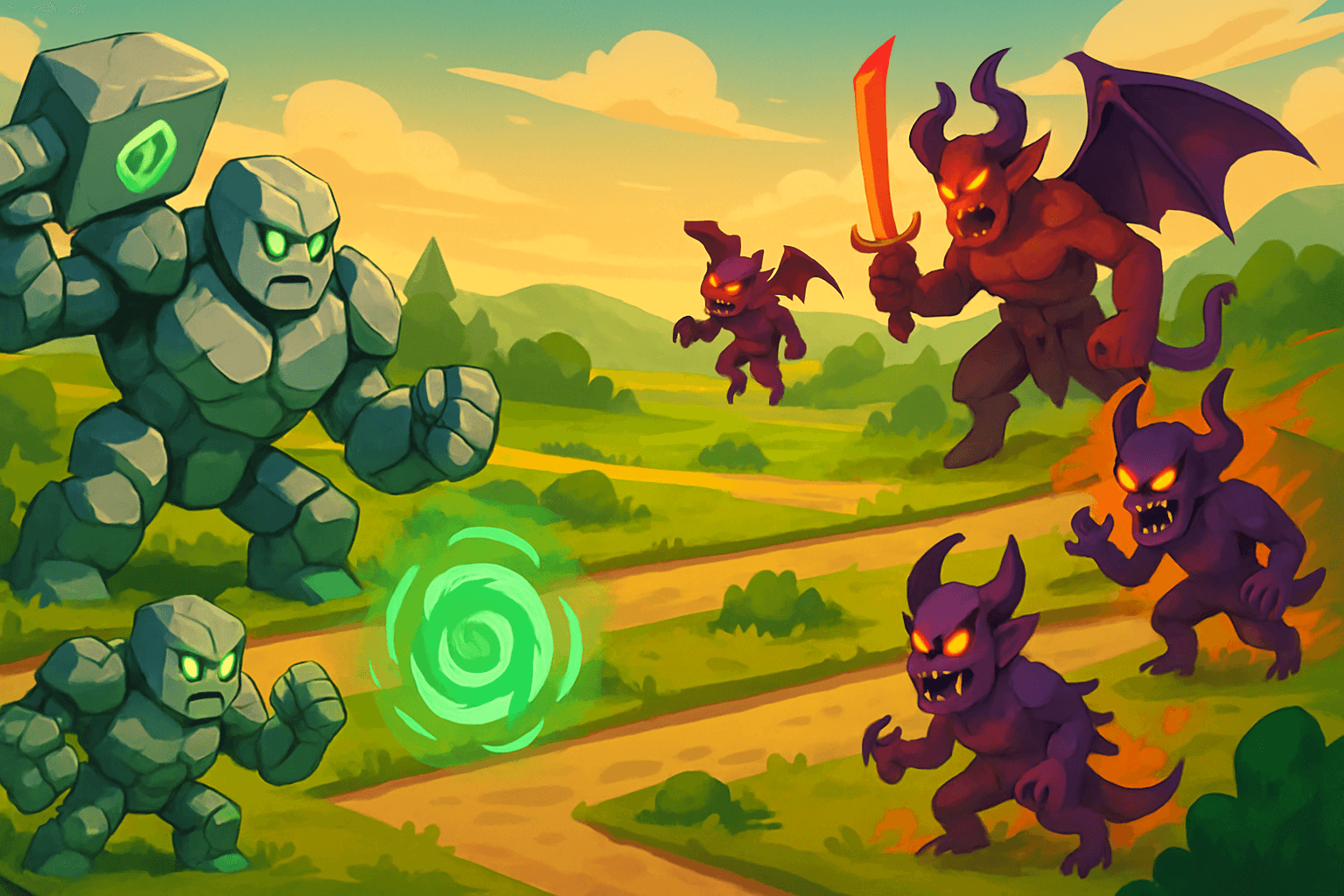 Play Golems vs Demons | beta version. | Upit